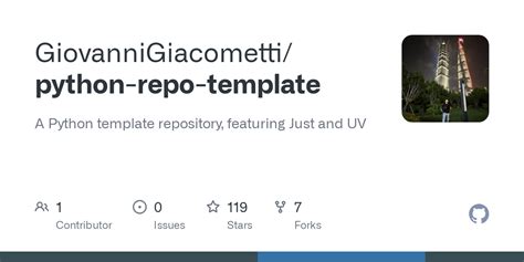 Github Giovannigiacomettipython Repo Template A Python Template Repository Featuring Just