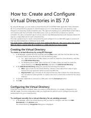 How To Virtual Web Directory And Configure Pdf How To Create And Configure Virtual