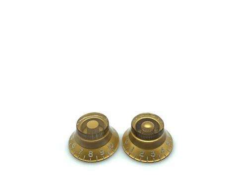 2 Les Paul Style Bell Bonnet Knobs Gold Reverb