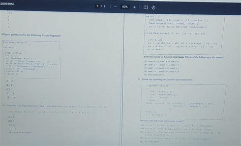 Solved 2 3 −1 4 What Is Printed Out By The Following C Code
