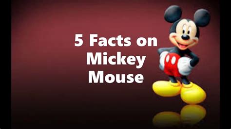 Mickey Mouse Top 12 Fun Facts Youtube