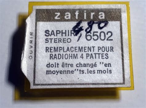 Saphir Hi Fi Stéréo Zafira 6502 Radiohm 4 Pattes Ebay