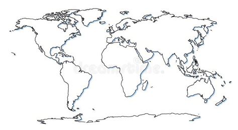 World Map Outline Simple Stock Illustrations 42 306 World Map Outline