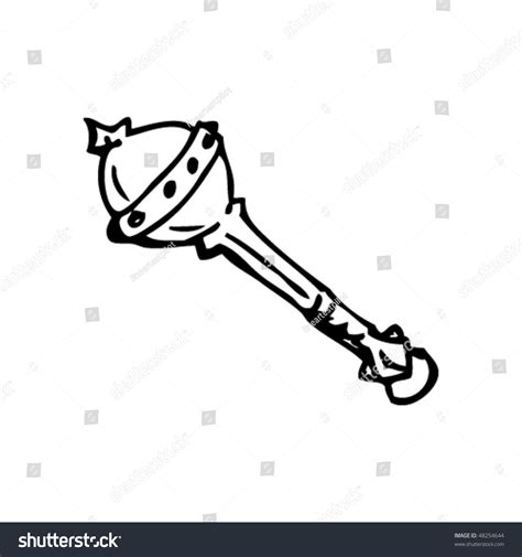 Royal Scepter Drawing Stock Vector 48254644 Shutterstock