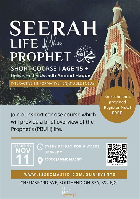 Seerah Life Of The Prophet Pbuh Essex Jamme Masjid