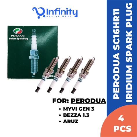 Perodua Iridium Spark Plug For Perodua Bezza 13 Aruz Myvi Gen 3 Lazada