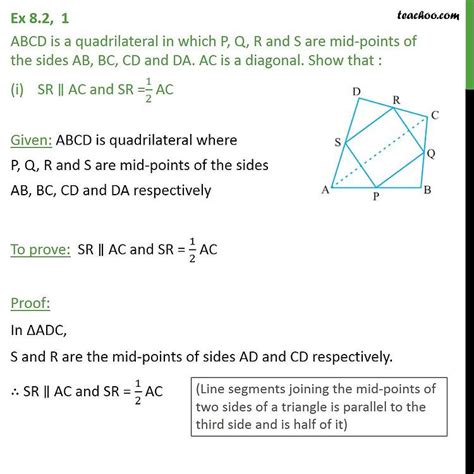 Ex 8 2 1 Class 9 ABCD Is A Quadrilateral In Which P Q R And S