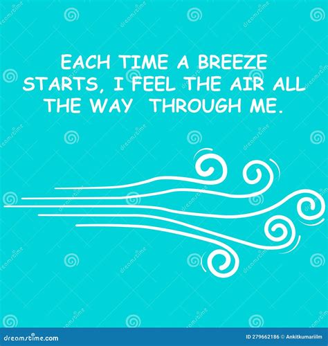 I Feel The Air Vector Illustration Graphical Representation Stock