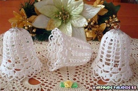 Рождественские колокольчики и ангелы крючком идеи и схемы вязания Рождественские