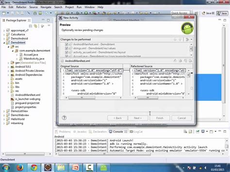 Tutorial android passage entre les activités intent putextra YouTube