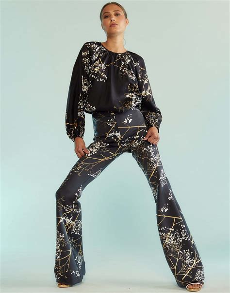 Cynthia Rowley Alice Silk Blouse Blackgold Garmentory