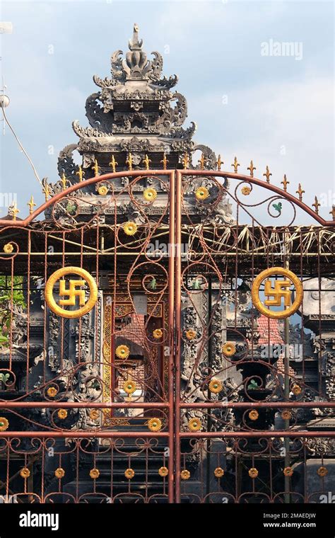Swastika Lucky Symbol In Hinduism Pura Segara Hindu Temple Lovina