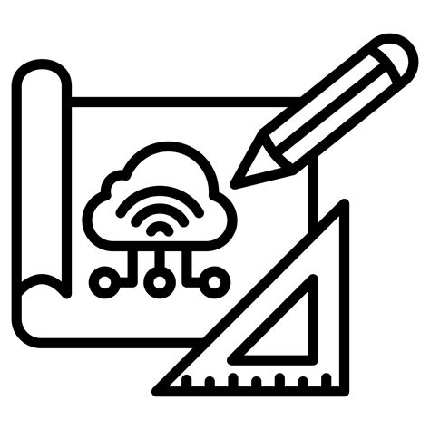 Iot Architecture Icon Line Vector Illustration 38493853 Vector Art At