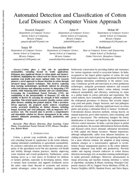 17 Automateddetectionandclassificationofcottonleafdiseasesacomputervisionapproach