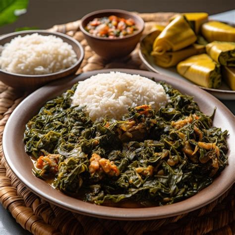 Premium Ai Image Sierra Leones Cassava Leaves
