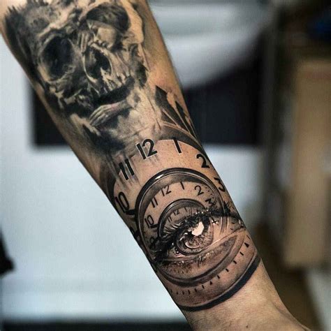 Niki23gtr Tatuaje Reloj Y Calavera Clock Tattoo Tattoos Art Tattoo