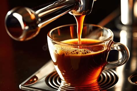 Coffee Machine During Process Esspresso Coffee Ai Generated Stock Illustration Illustration