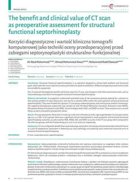 Pdf The Benefit And Clinical Value Of Ct Scan As Preoperative
