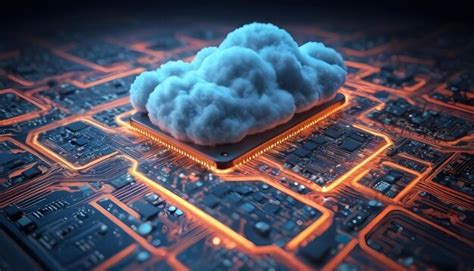 Premium Photo Enhanced Futuristic Cloud Computing Technology In Background