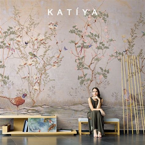 Custom 3d Flower And Bird Wallpaper Sticker New Chinese Pastoral Flower
