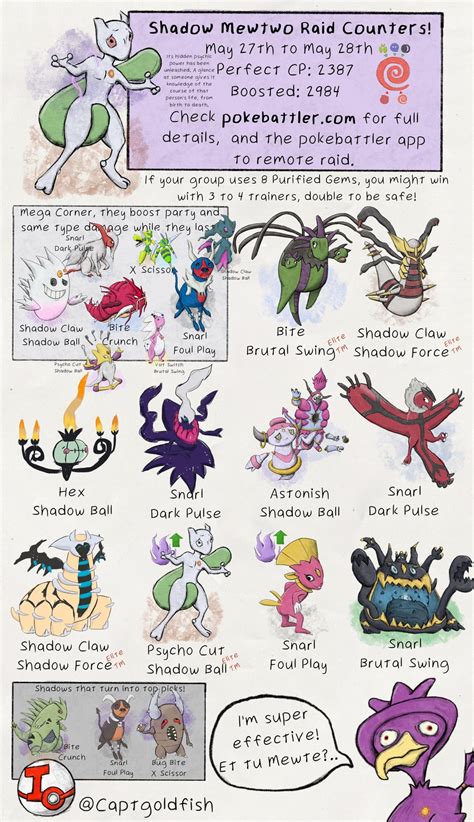 Shadow Mewtwo Raid Guide Top General Counters Via R