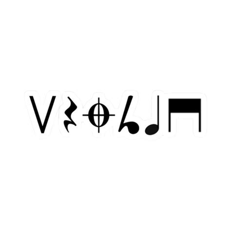 Sticker Violin Simply For Strings
