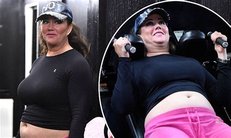 Big Brother S Lisa Appleton Works Up A Sweat While Hitting The Gym Daily Mail Online