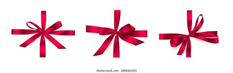 그림은 빨간색 리본 활 투명한 그림자와 스톡 일러스트 2004365201 Shutterstock