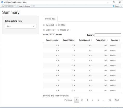 R How To Place Independent Groups Of Radio Buttons On Same Row And