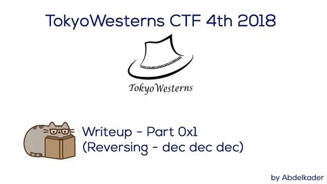 Tokyowesterns Ctf 4th 2018 Writeup — Part 1 By Abdelkader Belcaid