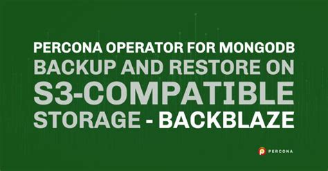 Denis Harchenko On Linkedin Percona Operator For Mongodb Backup And Restore On S3 Compatible
