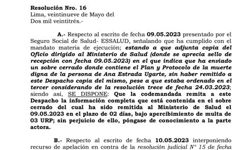 Caso Ana Estrada Exigen A Essalud Que Entregue Los Protocolos De La