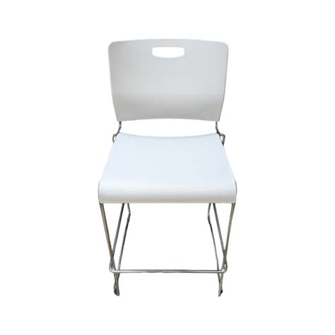 Buy 9to5 9 To 5 Bar Height Stack Chair White Chrome 299 00
