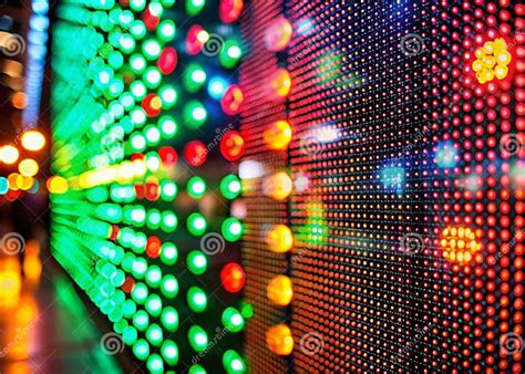 Dynamic Abstract Data Visualization Red And Green Bokeh Lights On A Digital Display Ideal For