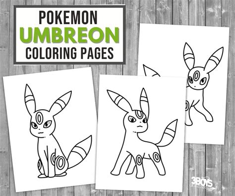 Umbreon Pokemon Card Coloring Page
