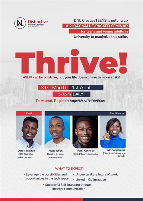 Thrive Self Branding Conference Design Flyer And Poster Design