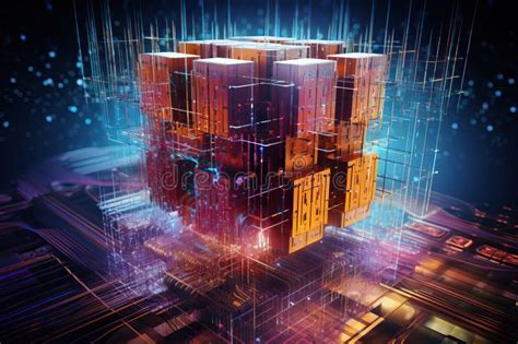 Abstract Representation Of A Quantum Computer Stock Image Image Of