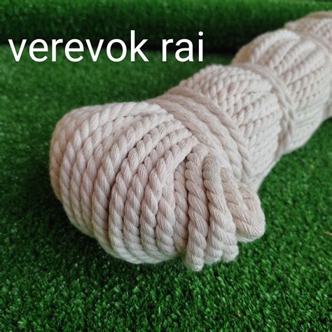 Белая Веревка Крученая 6 Мм Хлопчатобумажная 50 М для Макраме — Купить ...