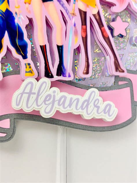 K Pop Inspired Cake Topper Personalized Holographic Etsy