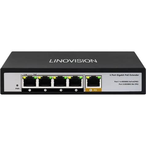 Extendeur Poe Gigabit Ports Avec Entrée Poe W Switch Poe Ieee Af At Répéteur Poe En