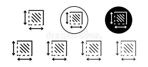 Area And Dimension Icon Floor Length And Width And Height Measurement