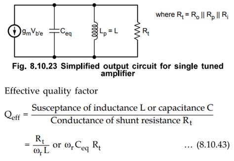 Single Tuned Capacitive Coupled Amplifier