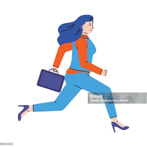 Femme Daffaires Exécutant Avec Lillustration Plate De Vecteur De Dessin