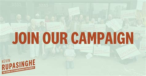 Join The Campaign Kevin Rupasinghe For Scarborough Southwest