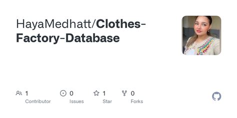 github hayamedhatt clothes factory database