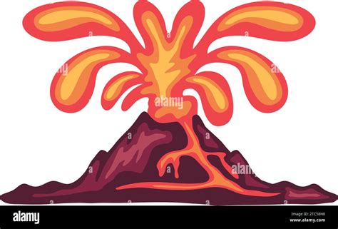 Volcano Lava Coming Out Stock Vector Image And Art Alamy