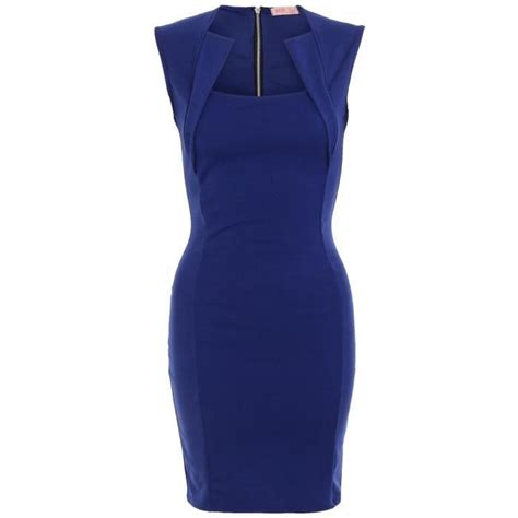 Robe Fourreau Bleu Roi Marina Mode