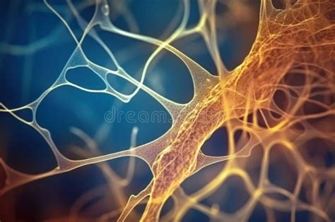 Neuron Cells On Abstract Background Neural Connections In The Human