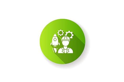 Aerospace Engineer Flat Glyph Icon Glyph Icon Aerospace Engineering