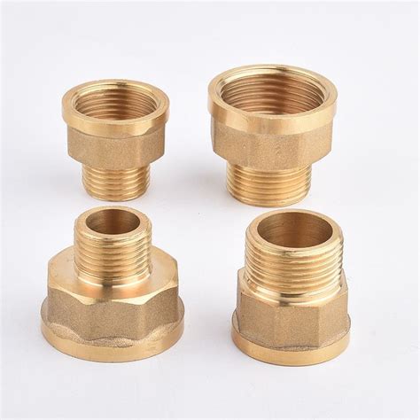 Brass Hex Reducer Joint 1 2 3 4 1 Inch Bsp Female To Male Thread Pipe Faucet Connector M F